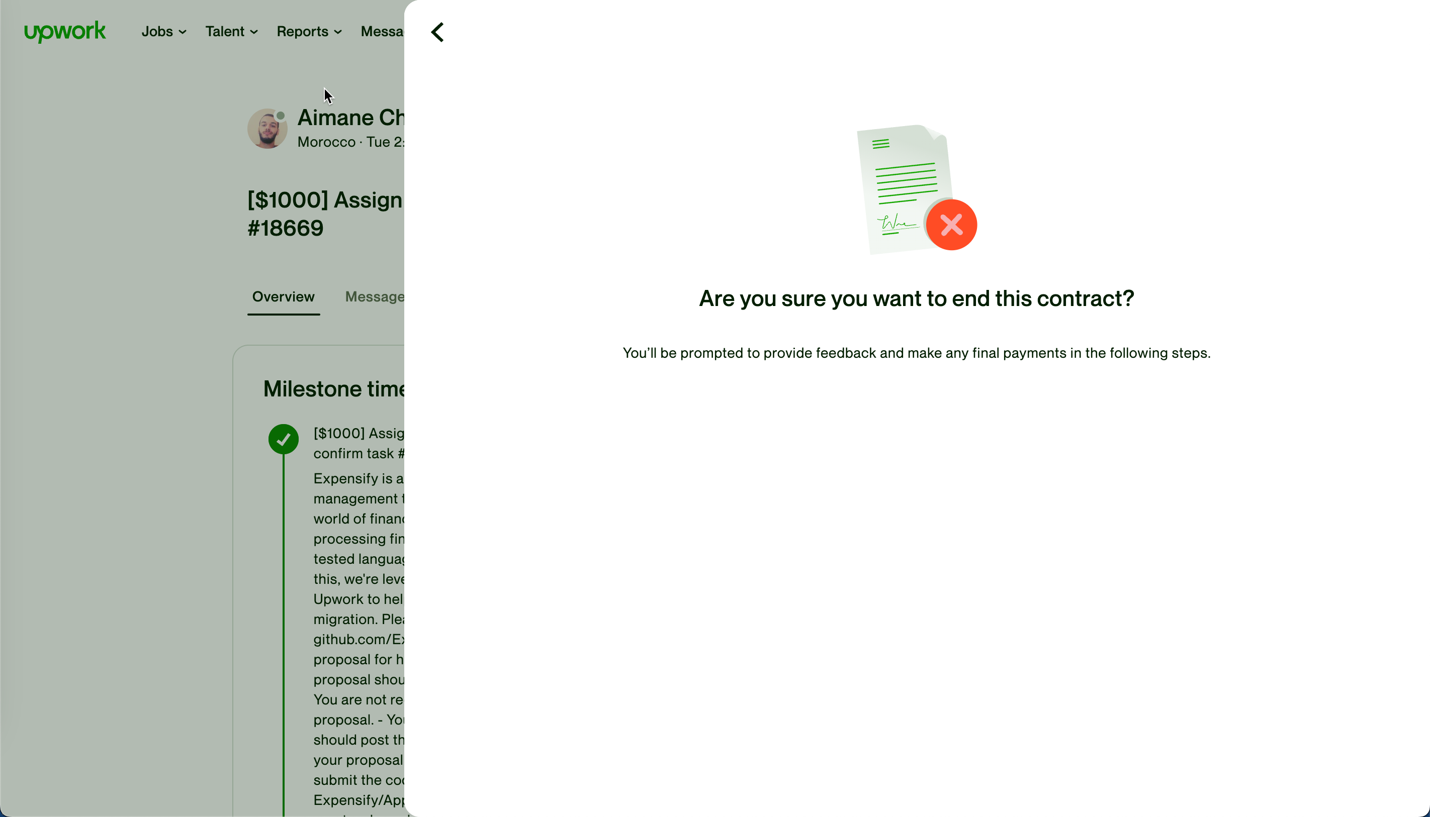 [HOLD for payment 2023-06-19] [$1000] Assign Task - An incorrect error message is displayed when ...