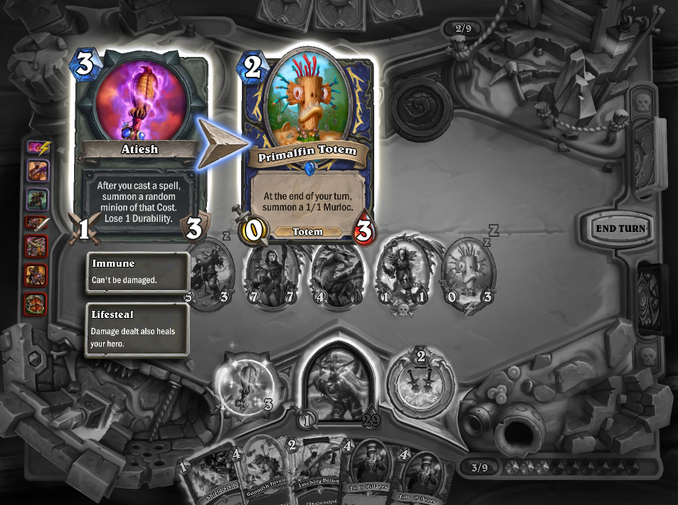 TIL lifesteal weapons can heal you without hitting anything : r/hearthstone