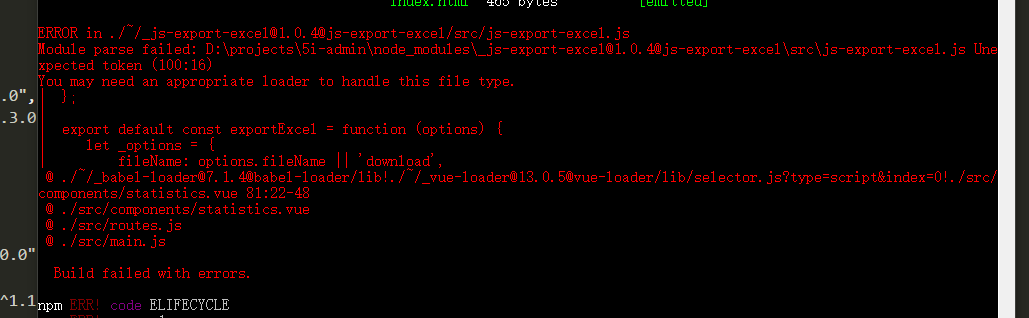 build时报错 · Issue #11 · kinddde/js-export-excel · GitHub