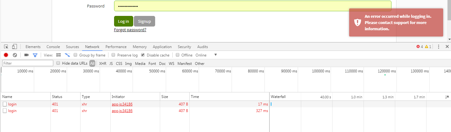 An error occurred while logging in. Please contact support for more information. · Issue #174 ...