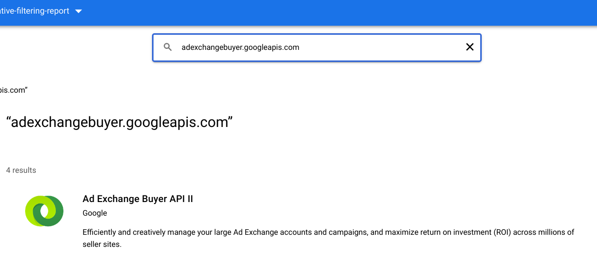Enabling APIs access - google/rtb_creative_filtering_report GitHub Wiki