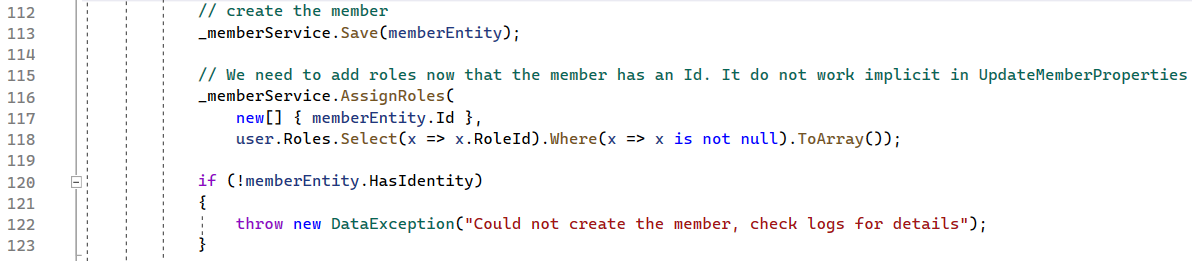 Umbraco throws an exception when user saving is cancelled from a UserSavingNotification handler ...