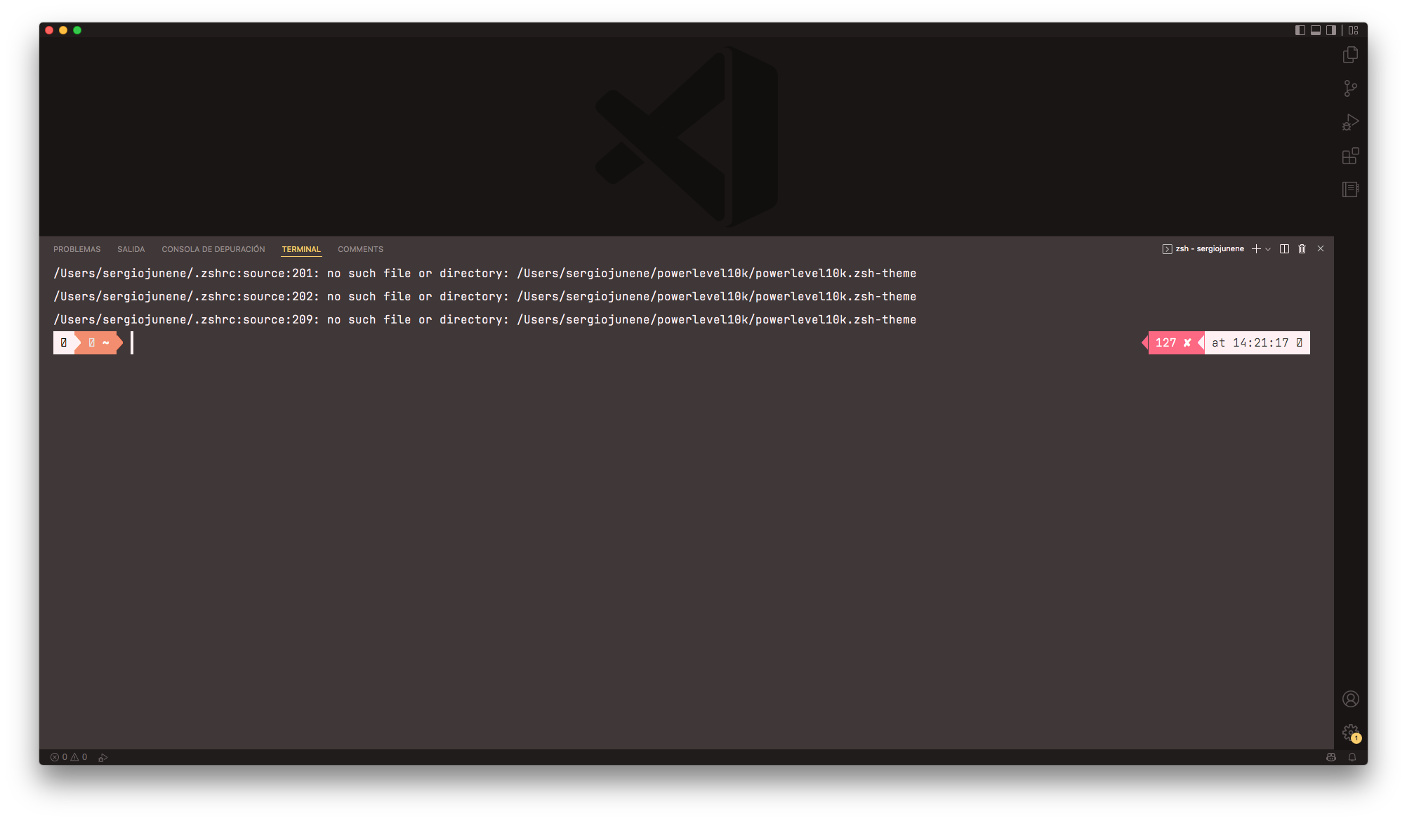 File source powerlevel10k .zshrc · Issue #10895 · ohmyzsh/ohmyzsh · GitHub