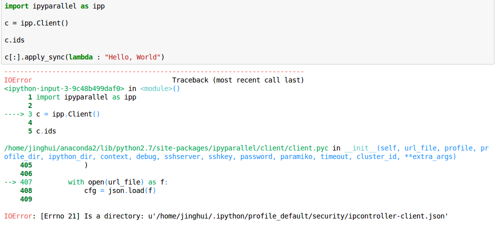Ioerror Connection File ~ Ipcontroller Client Json Not Found · Issue 282