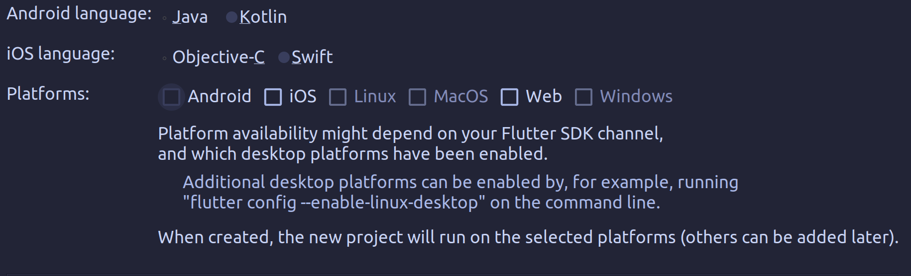 Intellij IDEA plugin doesn't enable Linux as platform for Flutter projects · Issue #5304 ...