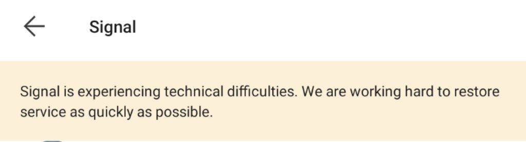 Service Issue Notification Not Readable on Dark Mode Theme. · Issue #11258 · signalapp/Signal ...