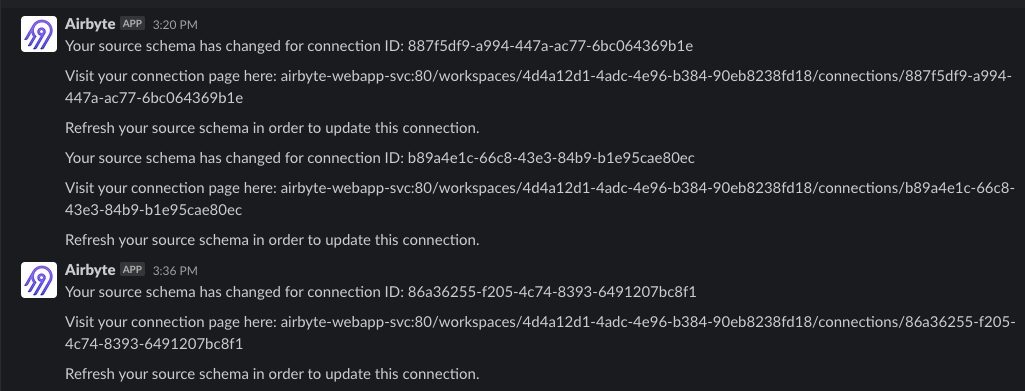 I would like to be able to deactivate slack notifications for schema changes · Issue #23974 ...