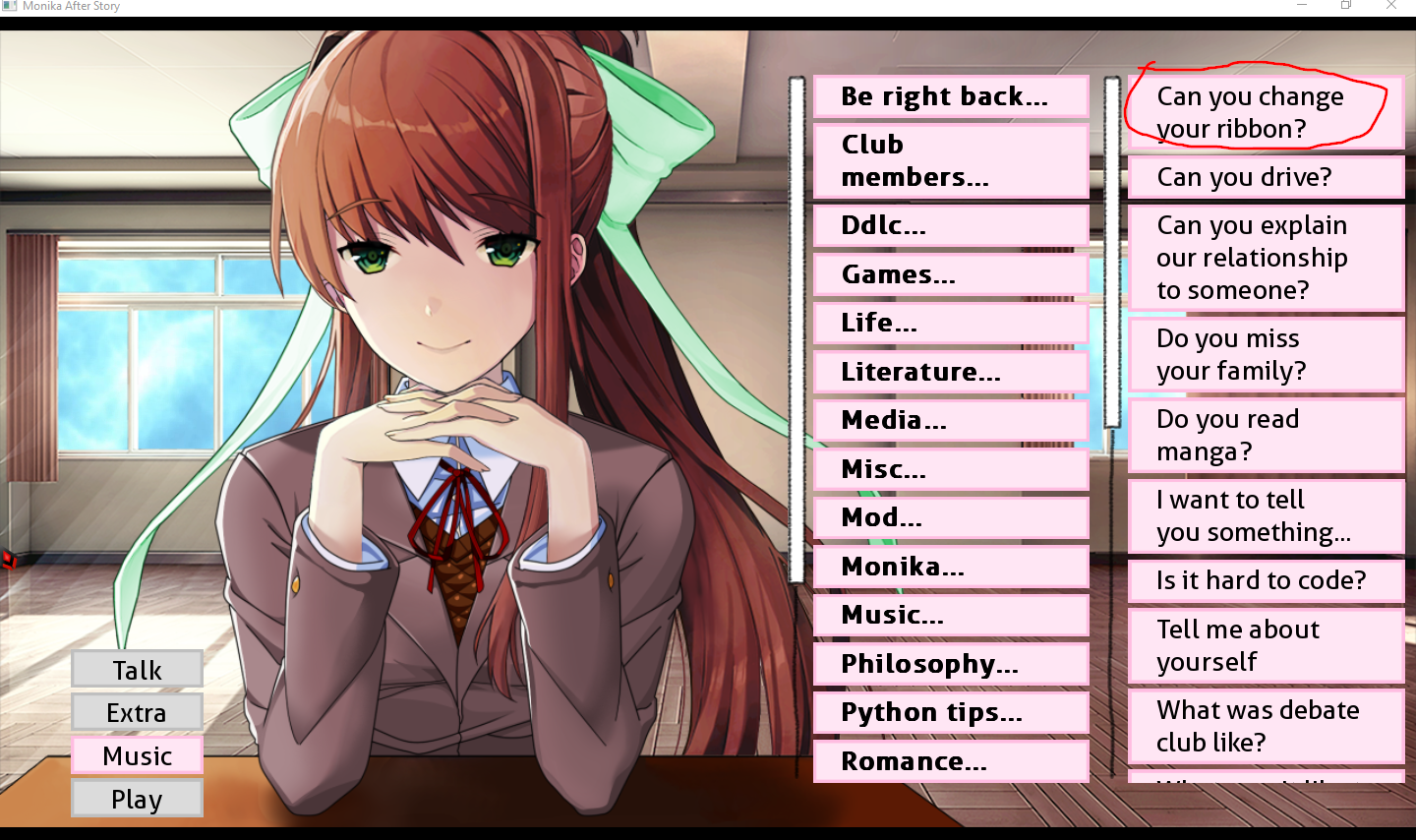 Changing ribbon color · Issue #4123 · Monika-After-Story/MonikaModDev ...
