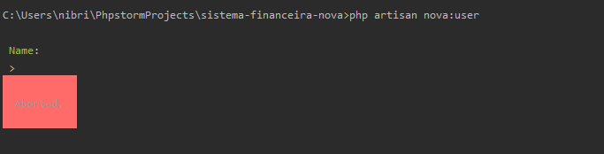 UserCommand not working - operation aborted · Issue #2192 · laravel/nova-issues · GitHub