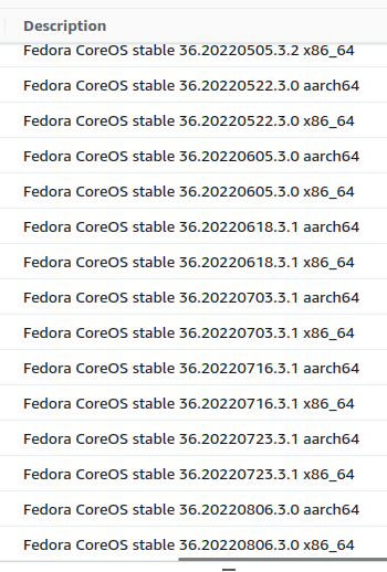 AMI images description field stopped being populated · Issue #1300 · coreos/fedora-coreos ...