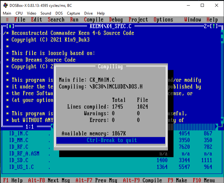 DOSBox-X and Borland C++/Turbo C++/Pascal compilers · Issue #4464 · joncampbell123/dosbox-x · GitHub
