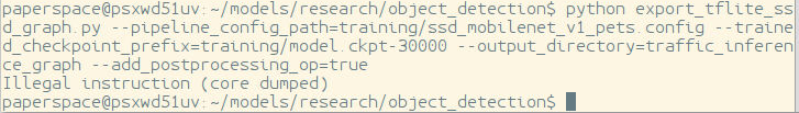 Failed To Export Trained Model Illegal Instruction Code Dumped Tf19 · Issue 5739