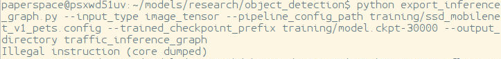 Failed To Export Trained Model Illegal Instruction Code Dumped Tf19 · Issue 5739