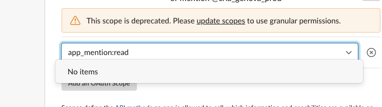 slack app の app_mention:read パーミッションが deprecated · Issue #271 · metaps/genova · GitHub
