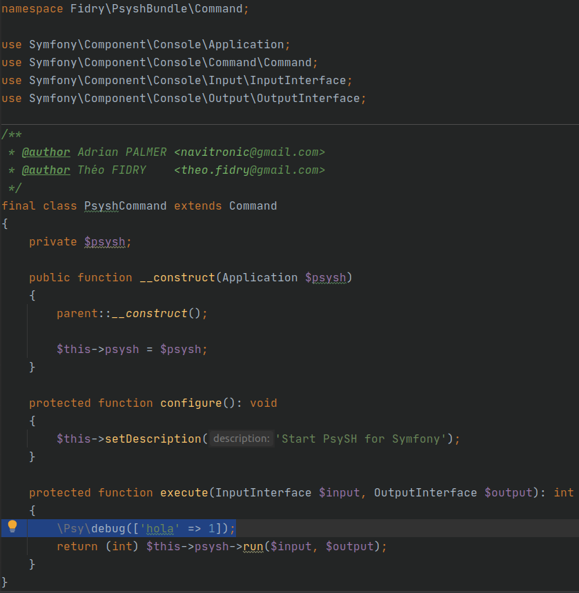 psysh is not properly formatting tags (4.3.0) · Issue #57 · theofidry/PsyshBundle · GitHub