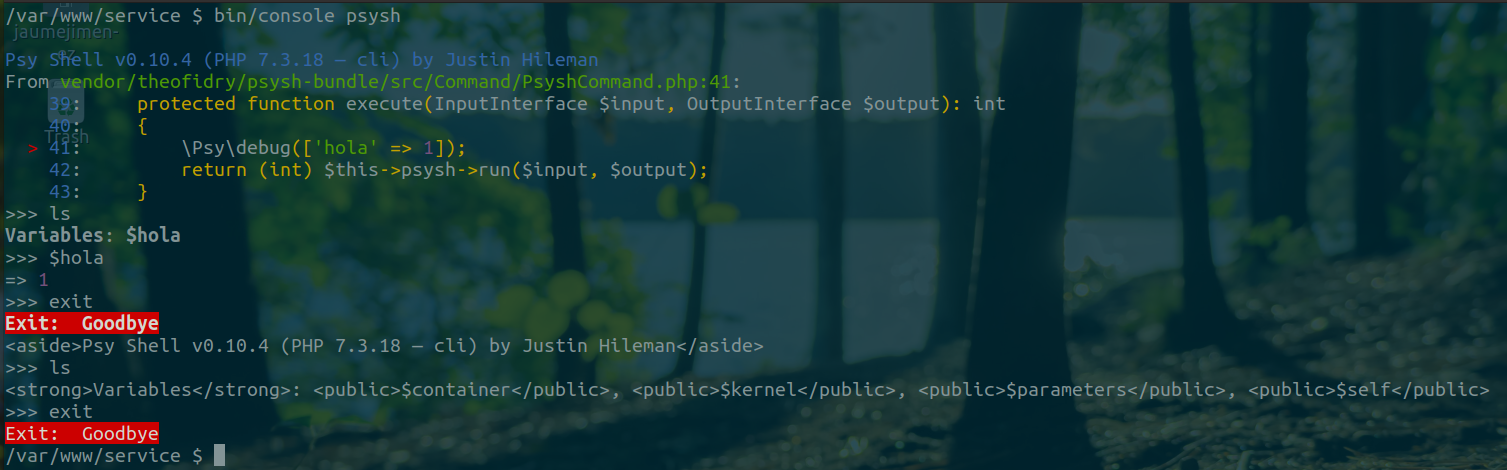 psysh is not properly formatting tags (4.3.0) · Issue #57 · theofidry/PsyshBundle · GitHub