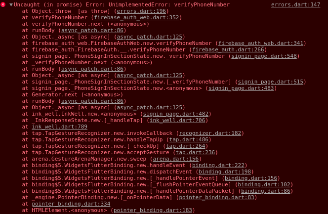 [firebase Auth] Auth Verifyphonenumber Method Is Not Working With Flutter Web 1 12 13 Hotfix 6