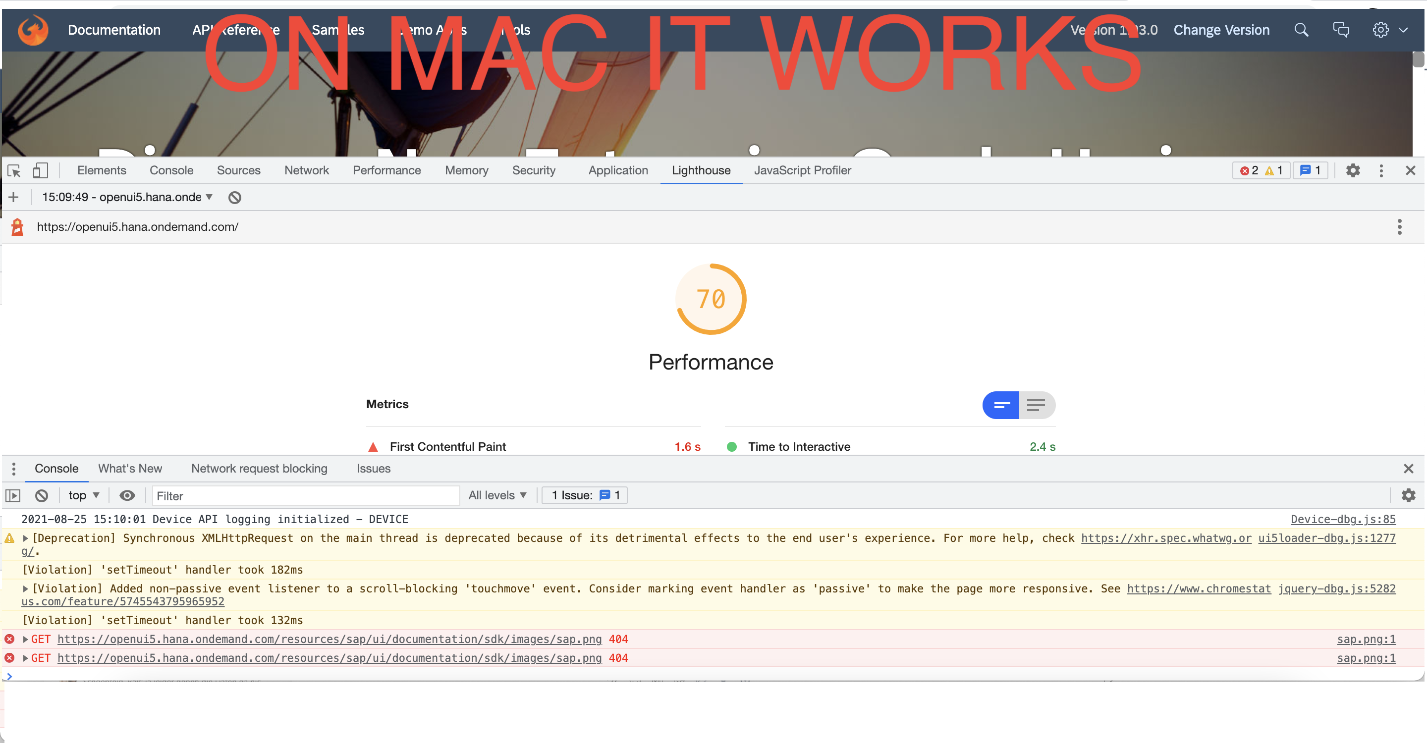 Ui5 Apps Get Errors In Lighthouse Performance Audits Built In In