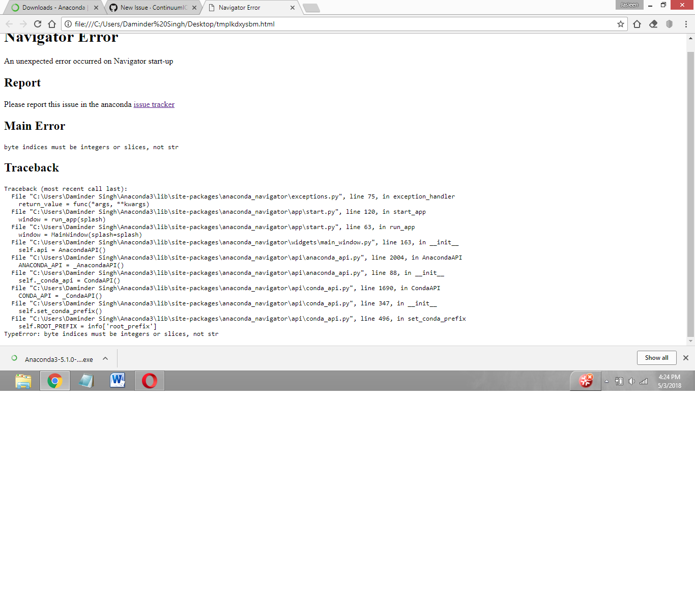Navigator Error · Issue #9298 · ContinuumIO/anaconda-issues · GitHub