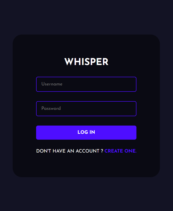 GitHub - SHADOW04985/WHISPER-chat-app: A Simple chatting app