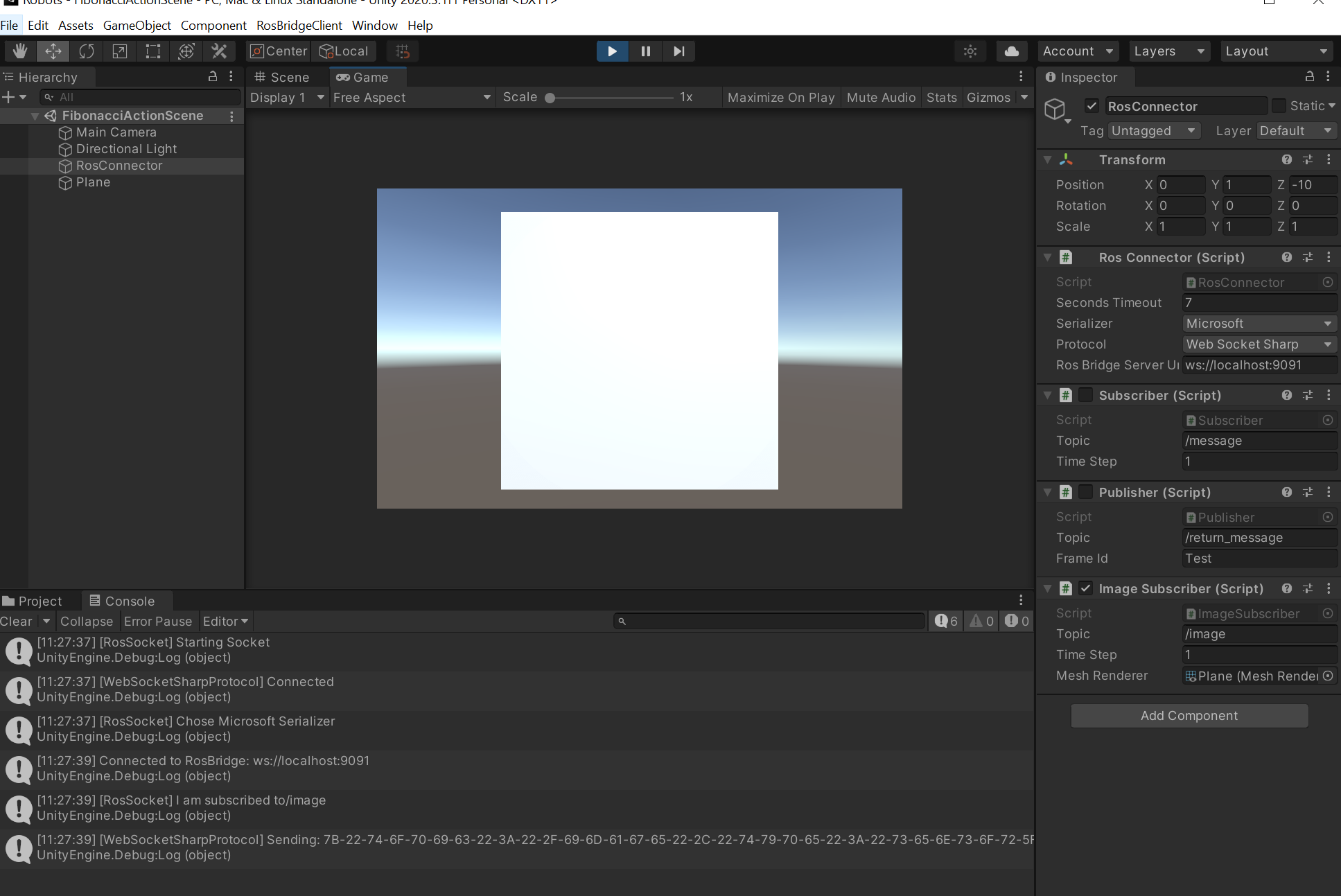 ROS Bridge Connecting but not messages being received · Issue #346 · siemens/ros-sharp · GitHub