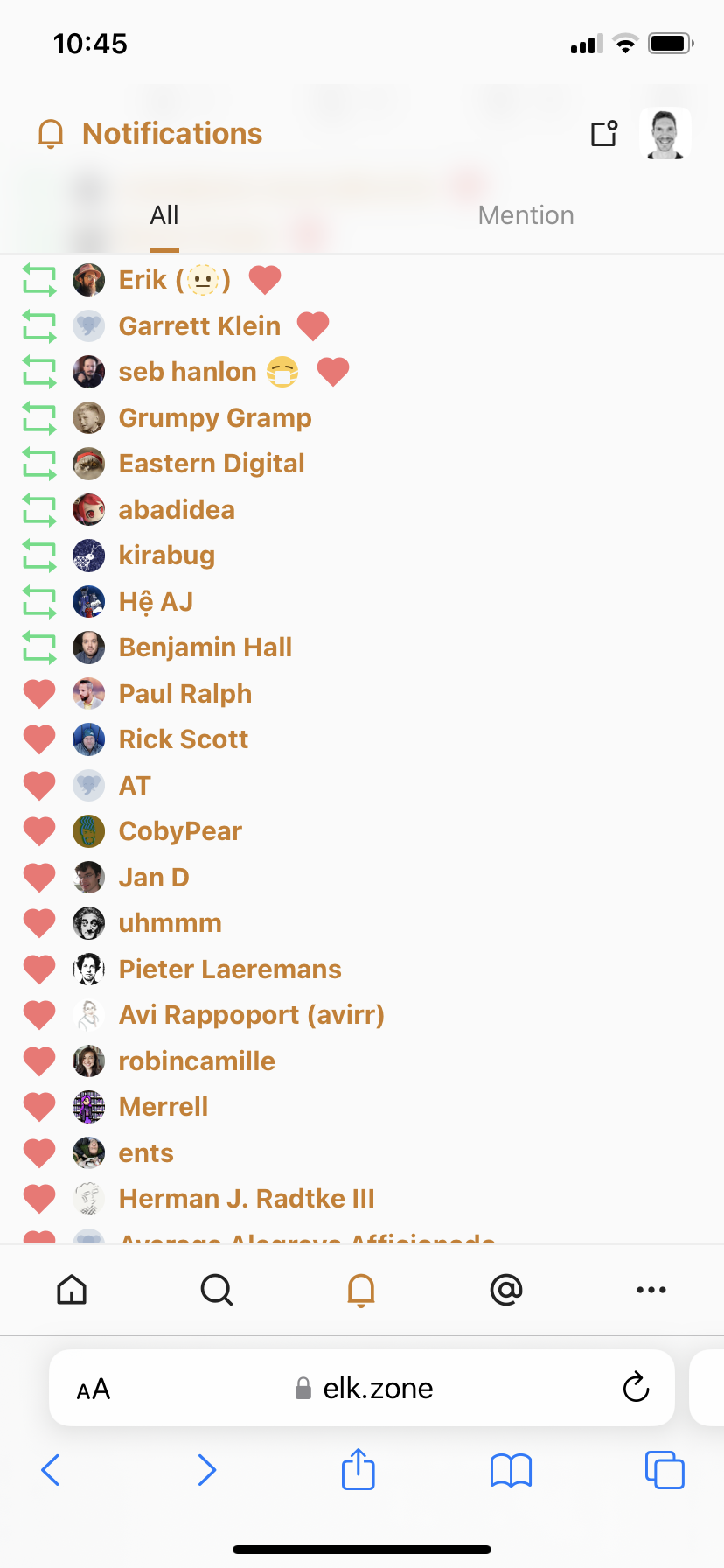 Even more grouping of Favorited and Boosts · Issue #1819 · elk-zone/elk · GitHub