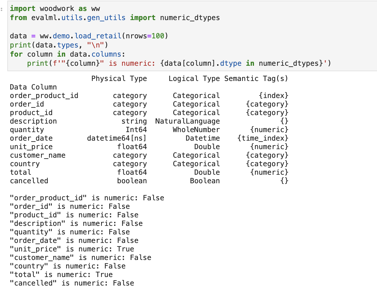 Update `numeric Dtypes` · Issue 1469 · Alteryx Evalml · Github
