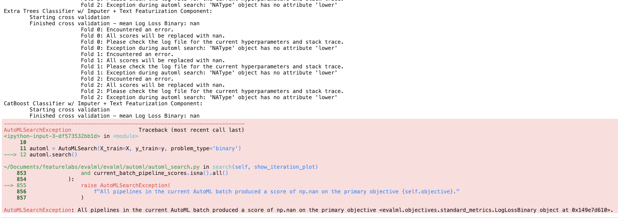 Support For Missing Data In Natural Language Types · Issue 2515 · Alteryx Evalml · Github