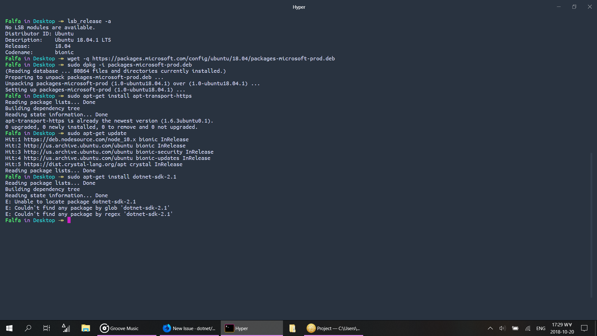 Dotnet sdk 2 1 Not Found On WSL Ubuntu 18 04 1 Issue 9871 Dotnet Dotnet sdk 2 1 Not Found On WSL Ubuntu 18 04 1 Issue 9871 Dotnet