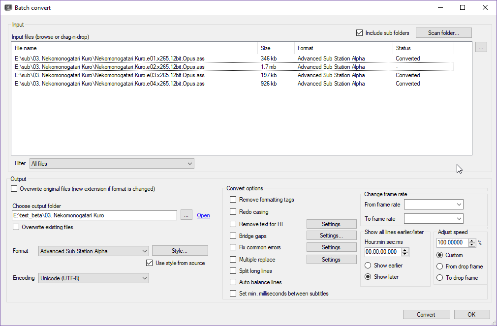 Batch Converter Fails To Convert File Without Any Notice · Issue