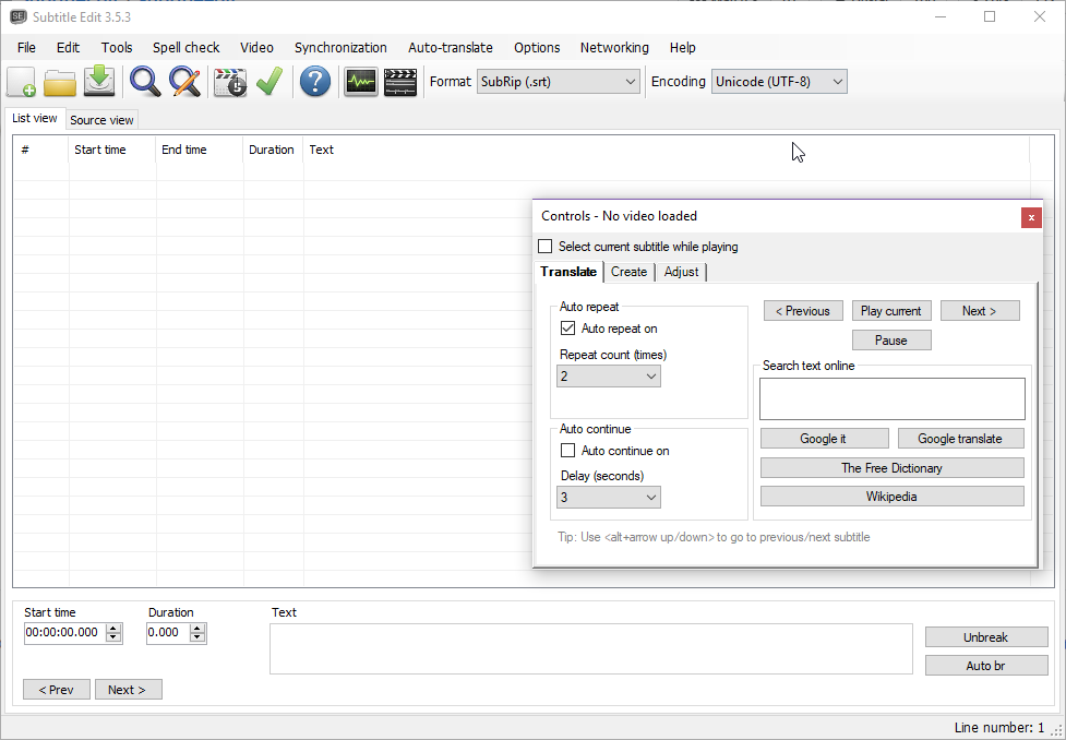 "Control" dialog behavior suggestion · Issue #2556 · SubtitleEdit ...