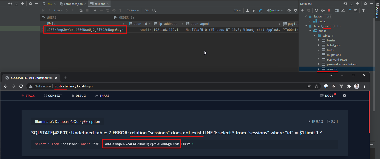 Unable to use database session driver · Issue #824 · archtechx/tenancy · GitHub