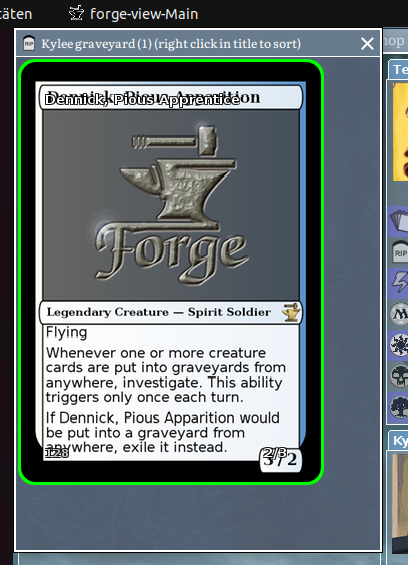 Dennick, Pious Apprentice disturb issue · Issue #2701 · Card-Forge/forge · GitHub