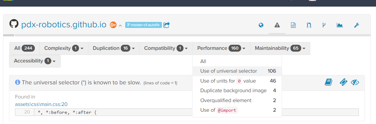 Deal or not deal with issues from CodeFactor · Issue #41 · pdx-robotics/pdx-robotics.github.io ...