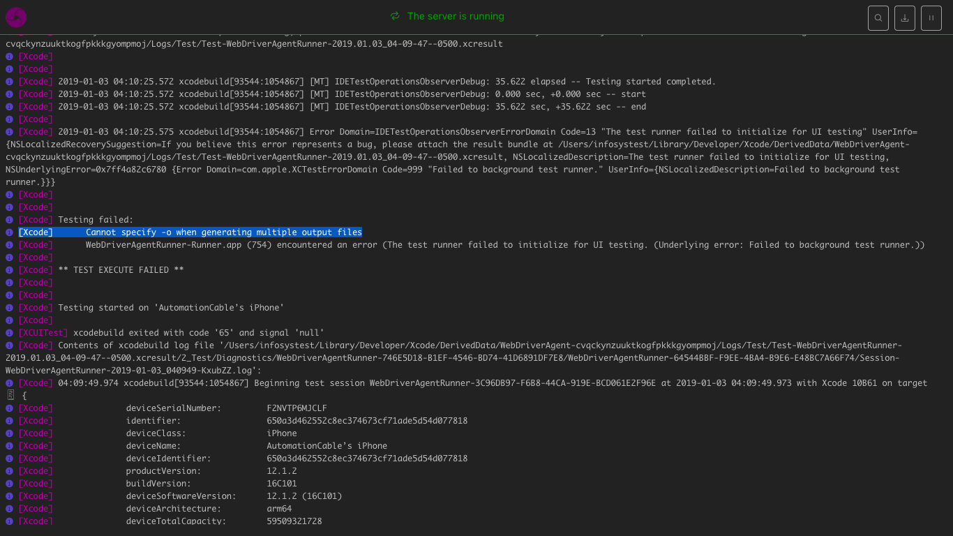 Multiple Output files generated · Issue #1055 · facebookarchive/WebDriverAgent · GitHub