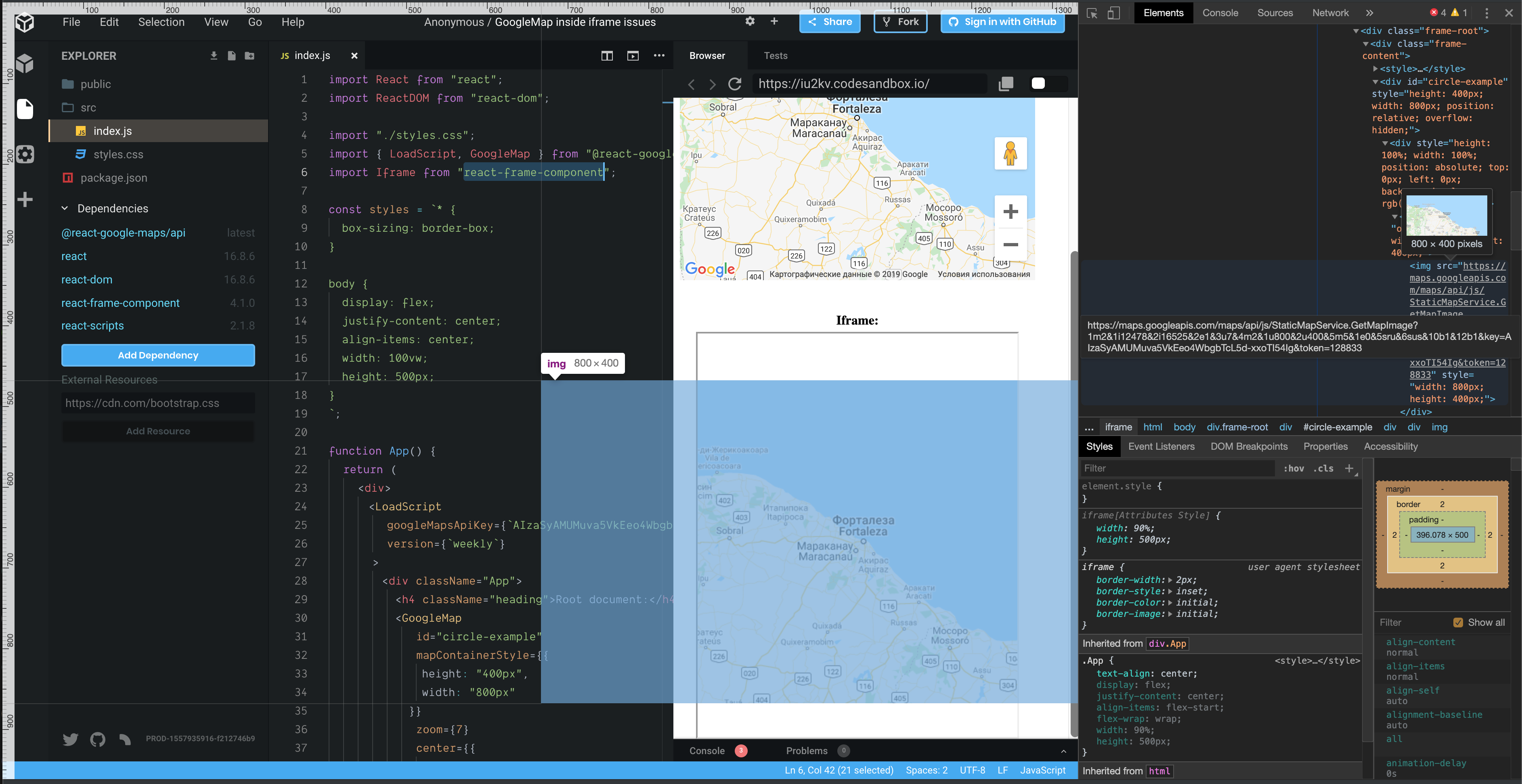 GoogleMap inside iframe issues · Issue #127 · JustFly1984/react-google-maps-api · GitHub