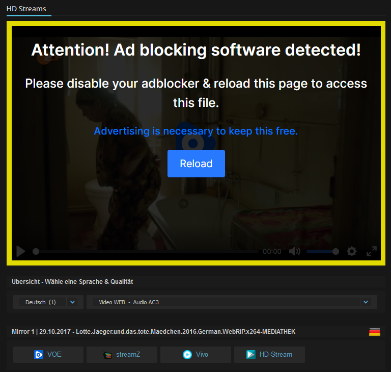 [voe.sx] Detecting uBlock Origin and preventing playback until it is disabled. · Issue #13582 ...