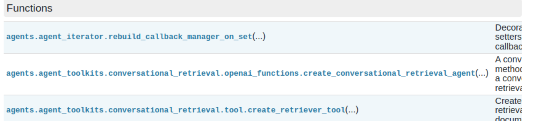 Doc `api Reference` `langchain Agents Functions ` Table Unreadable · Issue 9133 · Langchain Ai