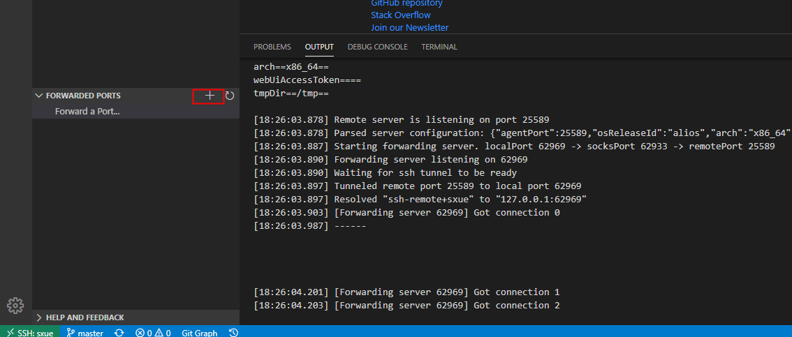 No response for FORWARDED PORTS · Issue #90416 · microsoft/vscode · GitHub