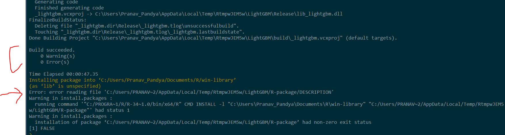 I've tried everything I can to install LightGBM for R and I'm having no luck · Issue #912 ...