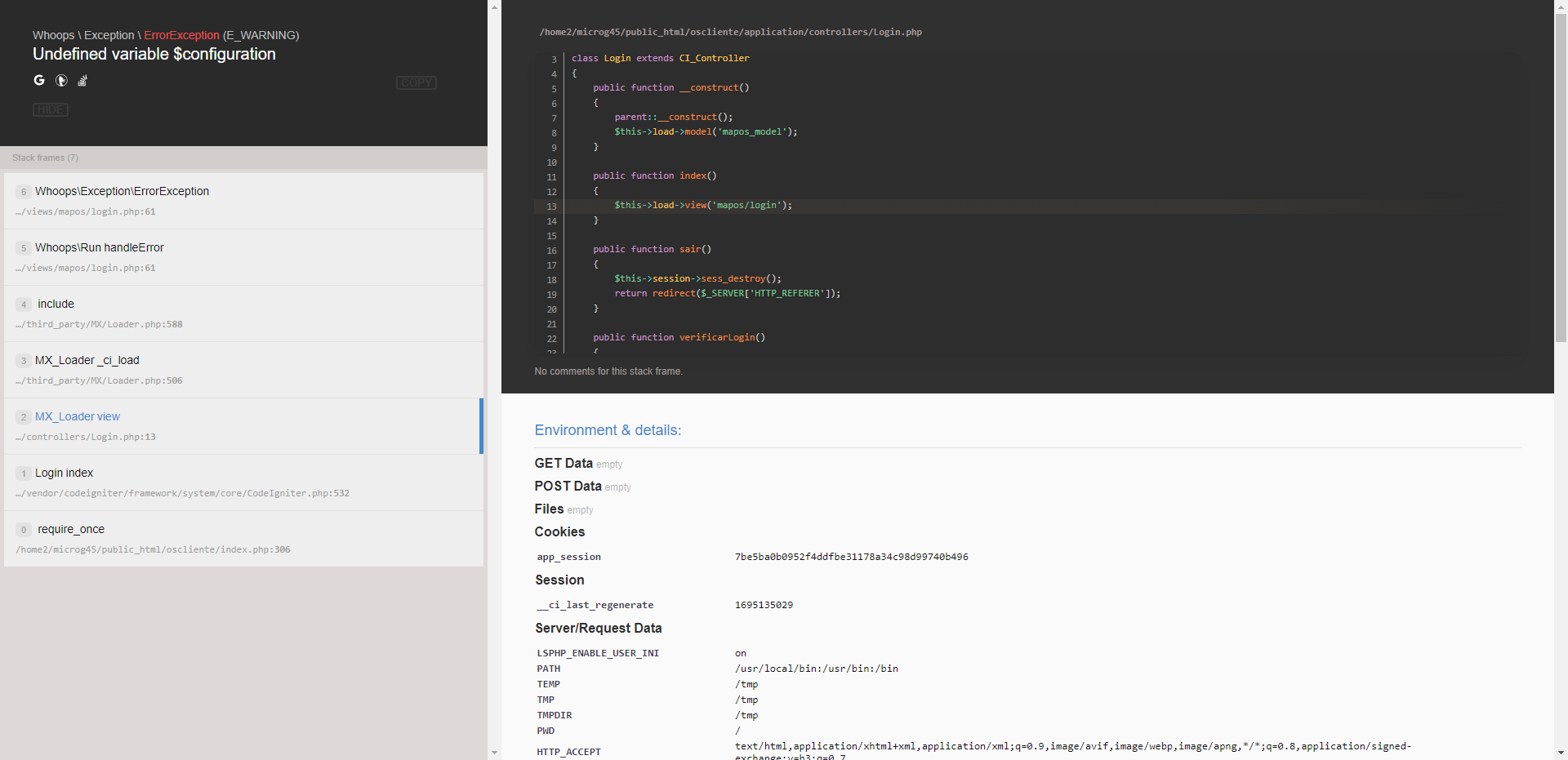 MAPOS não abre mais · Issue #2211 · RamonSilva20/mapos · GitHub