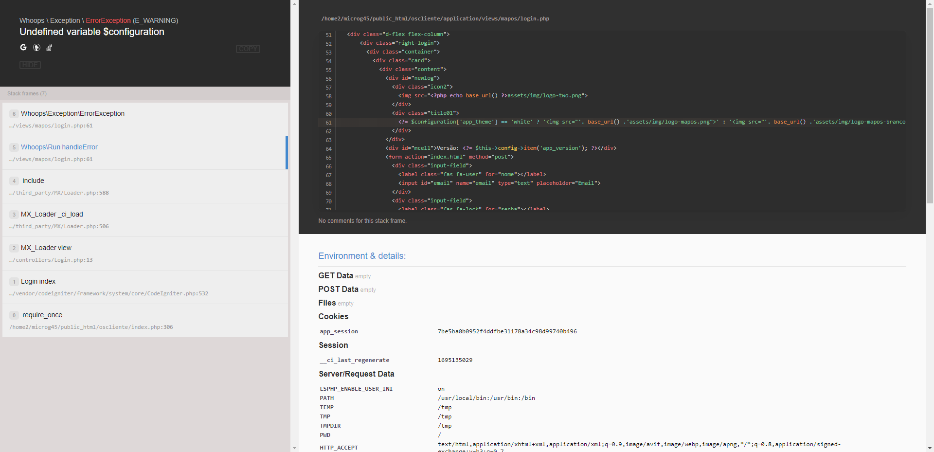 MAPOS não abre mais · Issue #2211 · RamonSilva20/mapos · GitHub