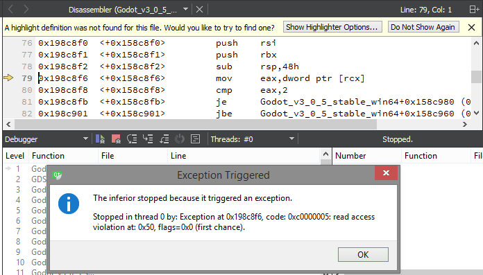 GDNative error on Godot official builds only · Issue #20559 · godotengine/godot · GitHub