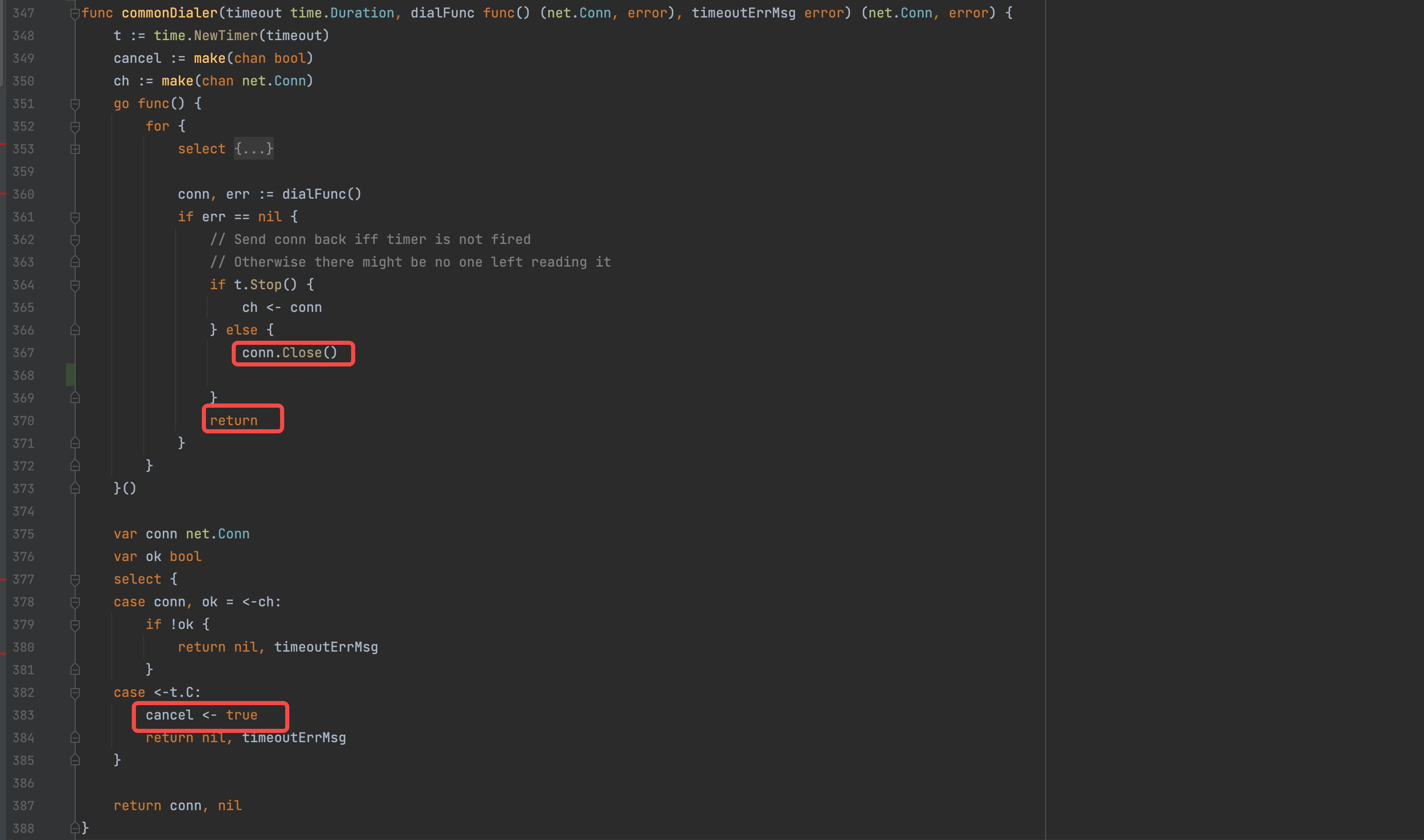 runtime: commonDialer does not exit when connection times out and succeeds · Issue #5667 · kata ...