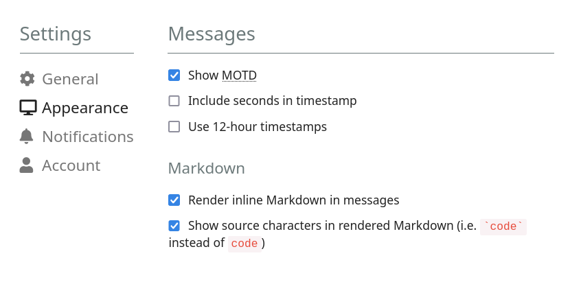 feature: Add client-side parsing of inline markdown by xyzshantaram · Pull Request #4725 ...