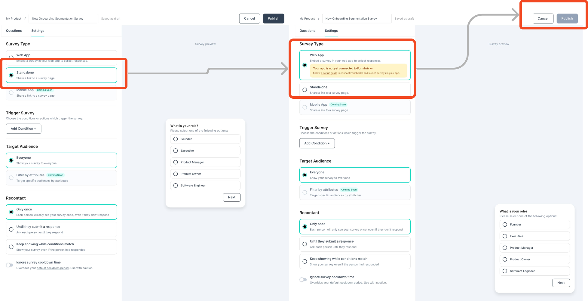 Survey Settings Revamp · Issue #13 · formbricks/design · GitHub