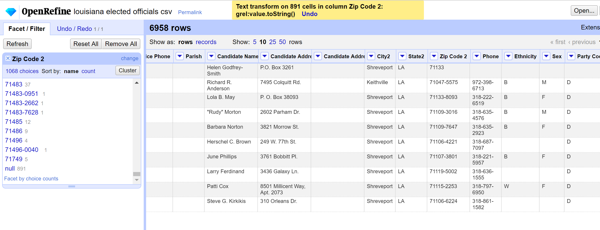 Transform value.toString() converting (blank) values in a cell to a string with 'null' as the ...