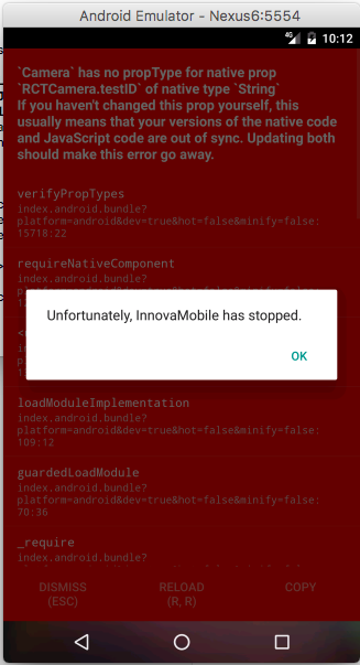 Camera Has No Proptype For Native Prop · Issue 736 · React Native Camerareact Native