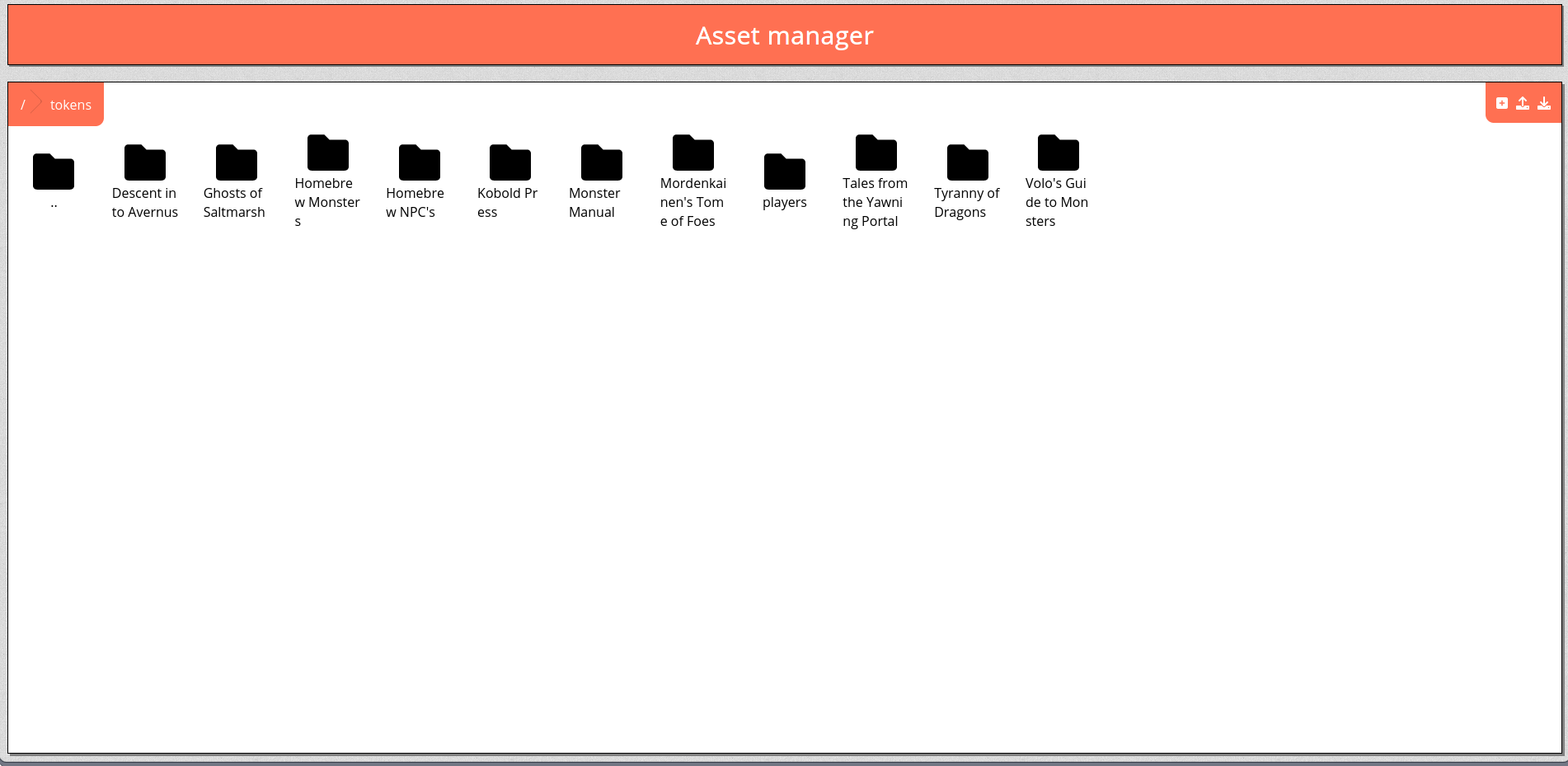 [FEAT]Add search box in Asset Manager/Picker · Issue #987 · Kruptein/PlanarAlly · GitHub