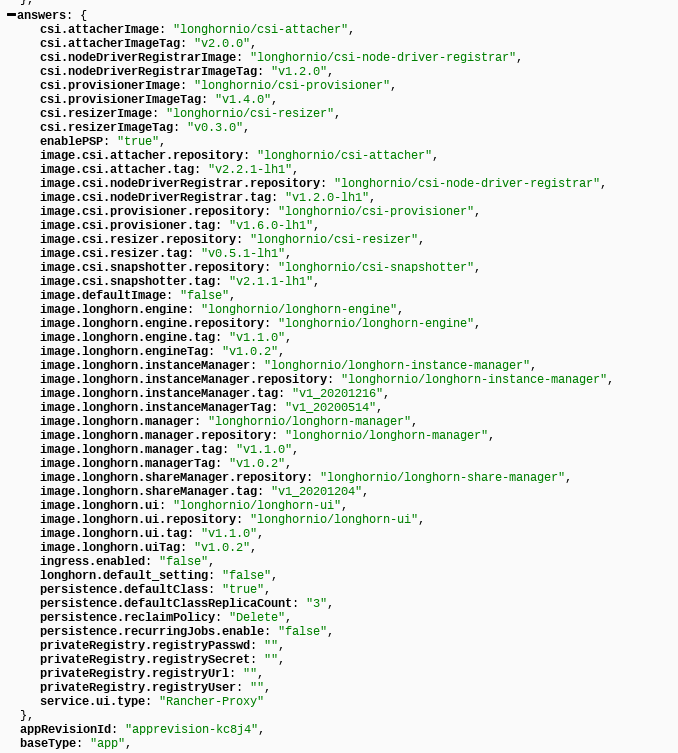 [BUG] Upgrade Longhorn Rancher catalog app - Wait helm template failed. panic: interface ...